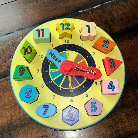 Melissa & Doug | Toys | Melissa Doug Wooden Shape Sorting Clock ...
